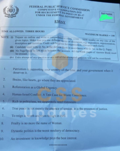 CSS Essay Past Paper 2025 PDF Download - CSS Past Papers